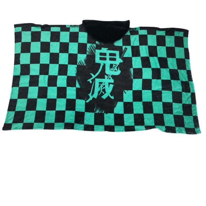 （Cos wig）Anime Demon Slayer Cloak Blanket Cosplay Costume Tanjirou ...