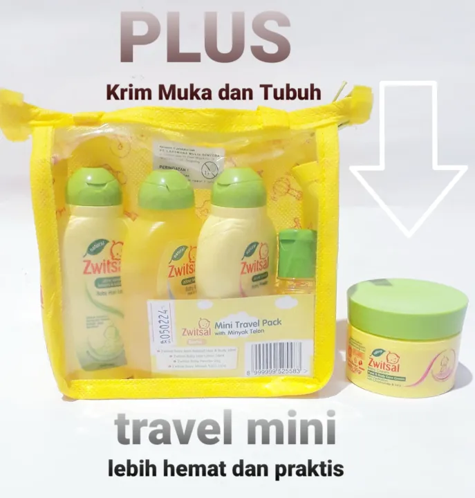 ZWITSAL Travel Mini Pack with Minyak Telon PLUS Krim Muka dan Tubuh ...