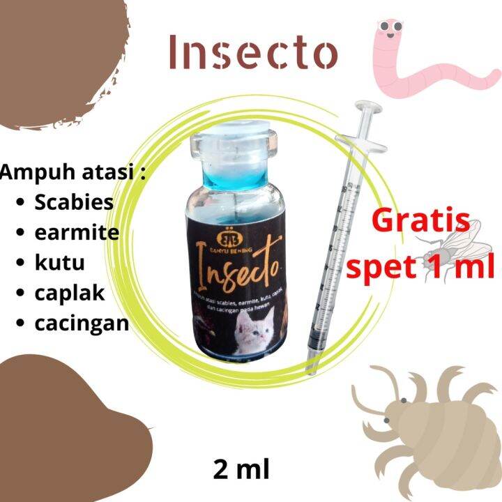obat tetes kutu kucing, kelinci, ayam, dll mengatasi kutu, scabies ...