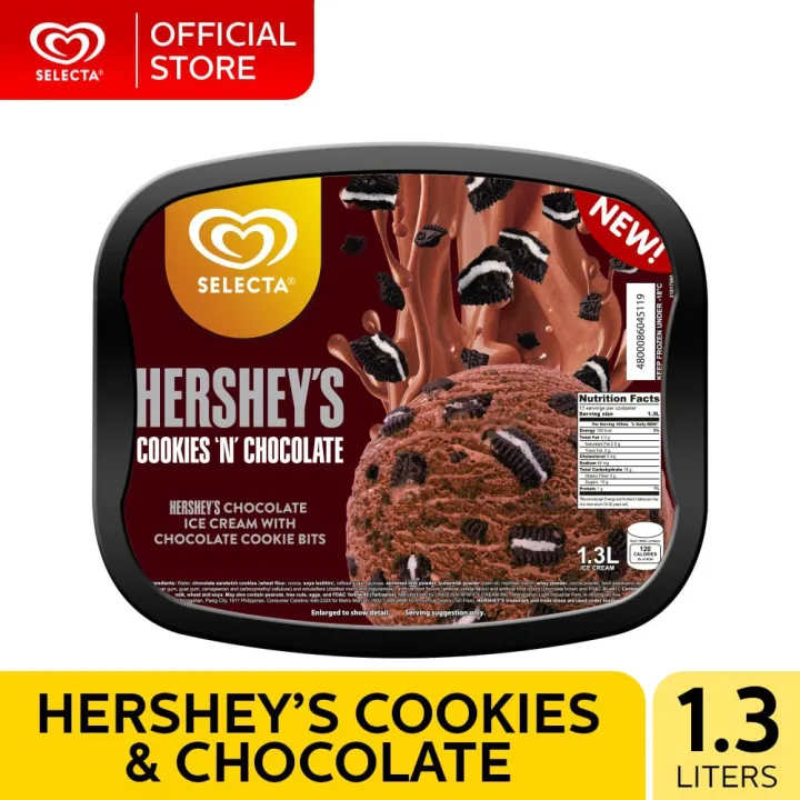 ☁ ☄ Selecta Hershey's Cookies and Choco Ice Cream 1.3L | Lazada PH