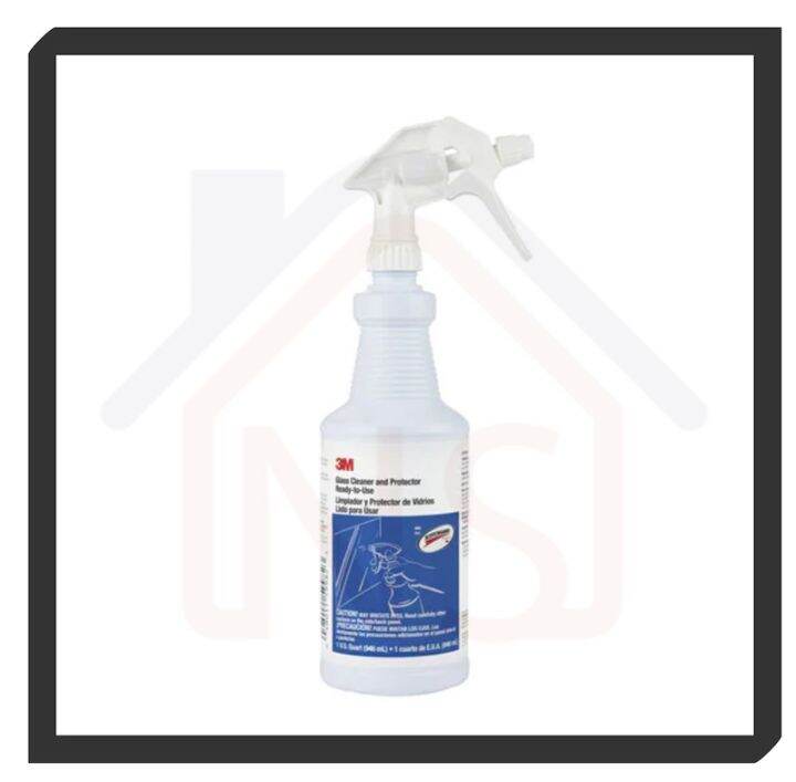 3M Glass Cleaner and Protector 950ml / Heavy Duty Glass Stain Remover ...