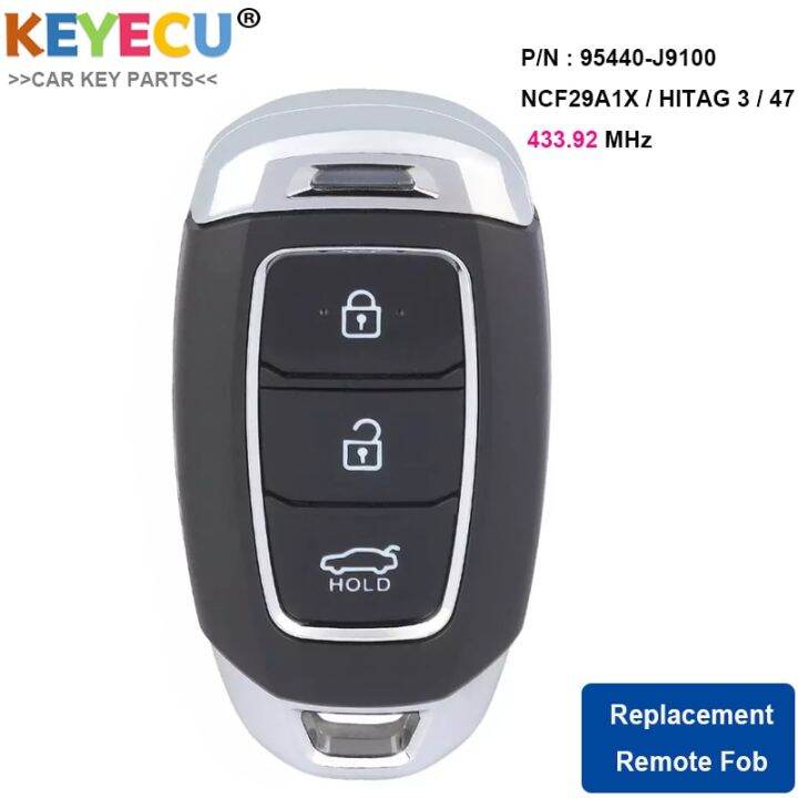 KEYECU 3 Button Remote Key Fob 95440-J9100 433.92MHz FSK For Hyundai ...