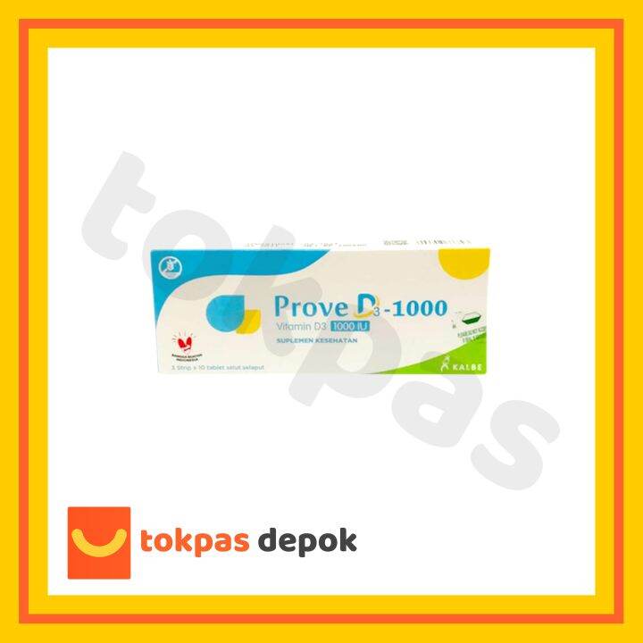 Prove D3 1000 IU Kalbe - Vitamin D3 Box 30 Tablet/Strip 10 Tablet ...