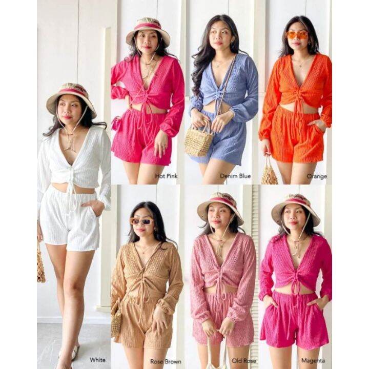 Rose Sleeve Terno Plain | Lazada PH