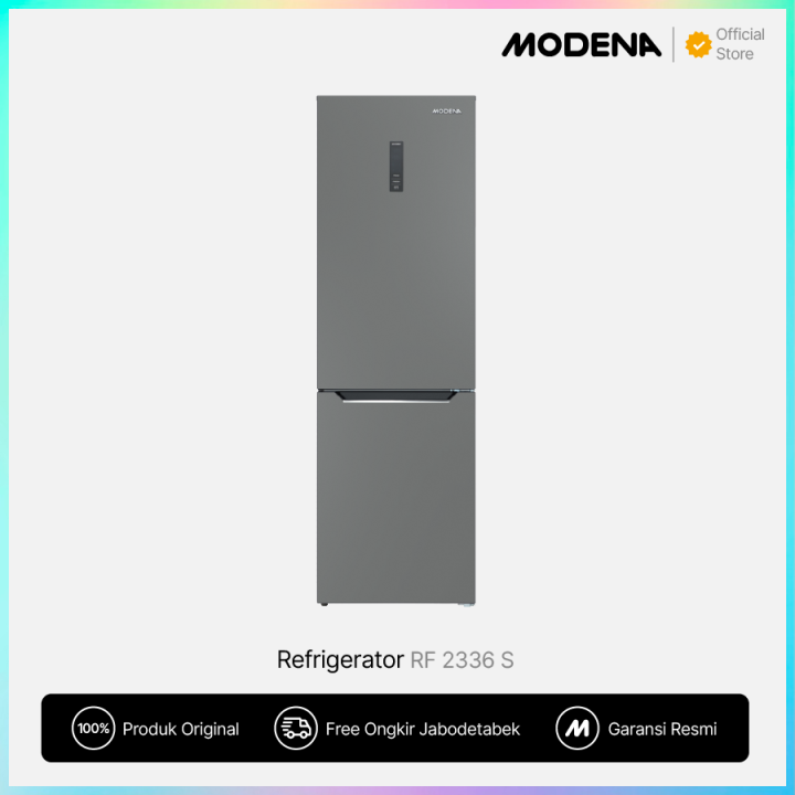 MODENA Kulkas - Bottom Freezer RF 2336 S (335 Liter) | Lazada Indonesia