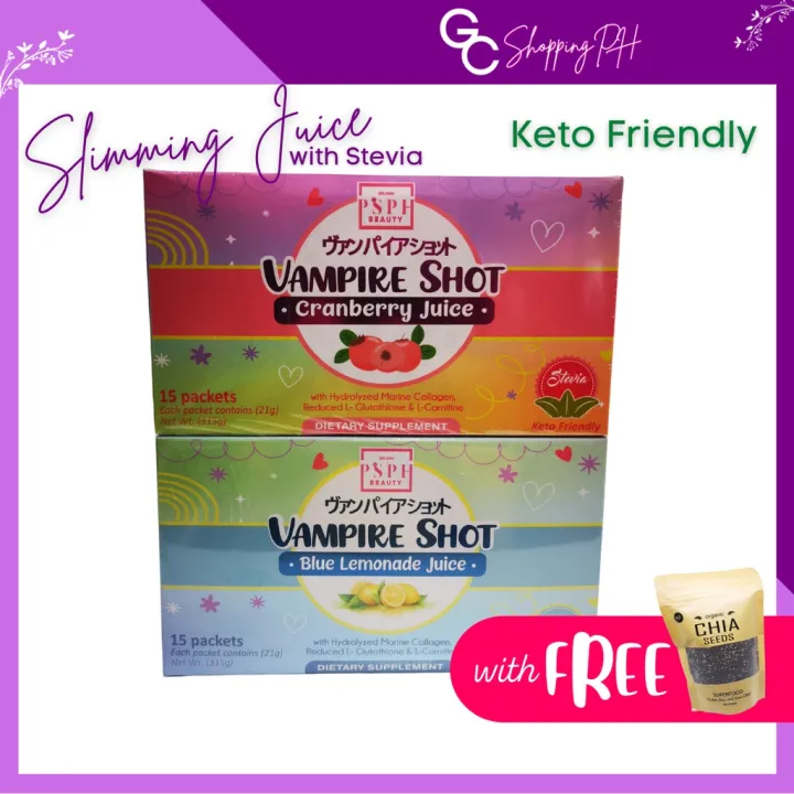 Vampire Shot Cranberry Juice/ Blue Lemonade by PSPH Beauty with FREE ...