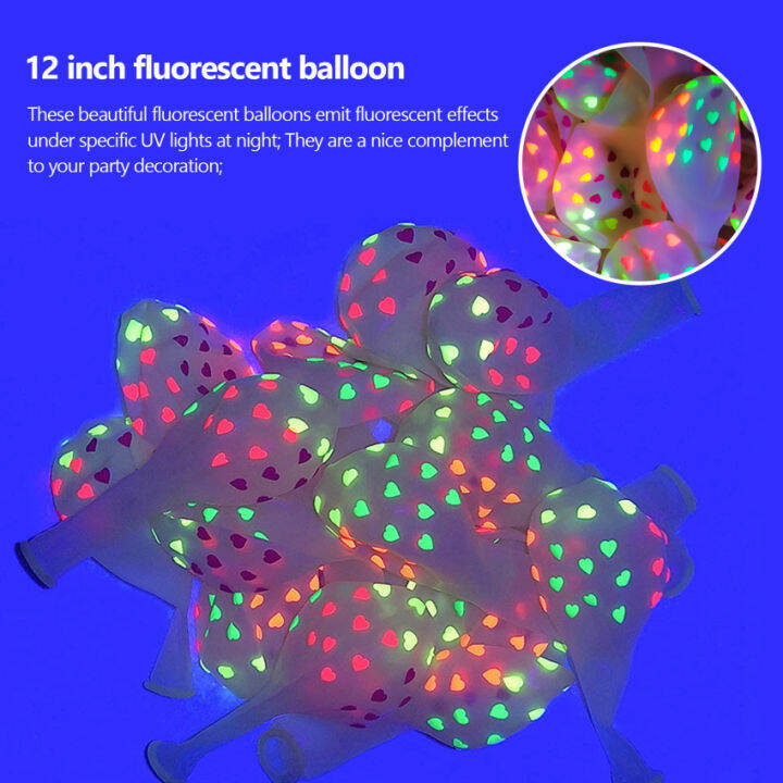 20 Pcs Glow In The Dark Balloons Neon Balloons Decoration Neon Party