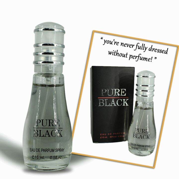 Pure Black (15ML) Luxury Signature Scent Perfume Spray (Eau de Parfum ...