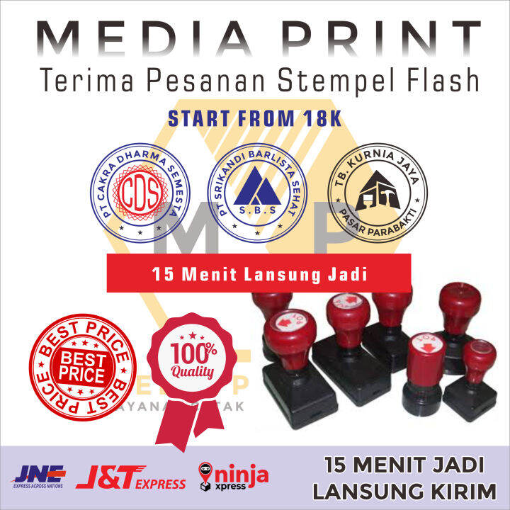 Stempel Otomatis Free Design Custom Sesuai Selera 1Jam Selesai// Media ...