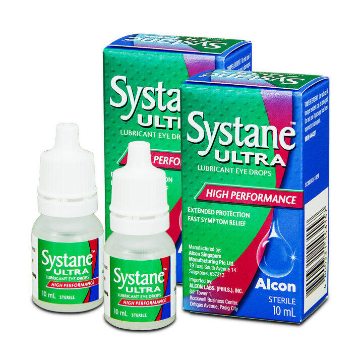 Alcon Systane Ultra Lubricant Eye Drops 10Ml 2 Boxes with 2 Bottles ...