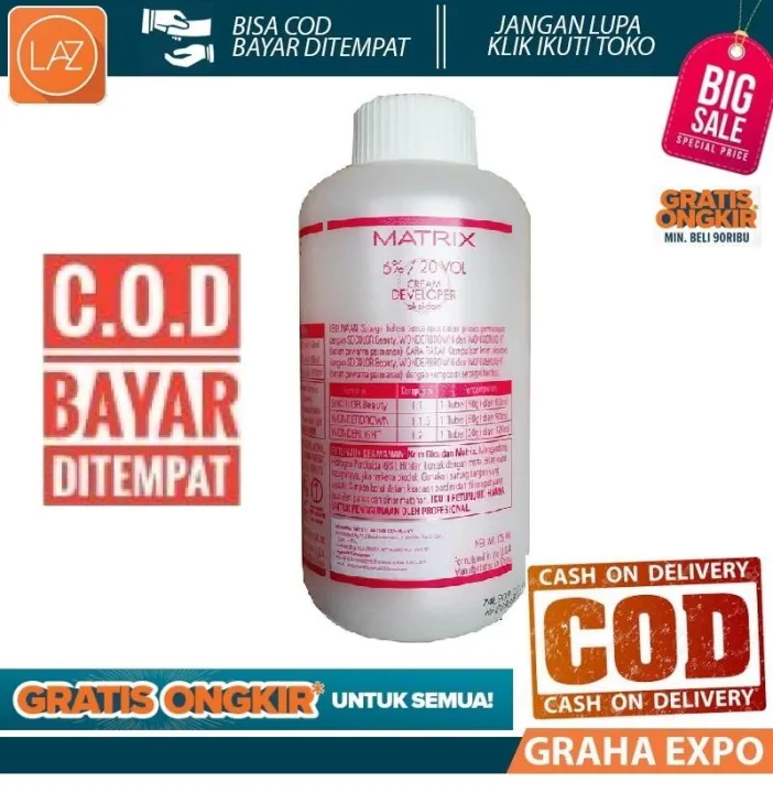 Matrix Cream Developer Oxydant 20 Vol Atau 6% Isi 135ml Laz COD Graha ...