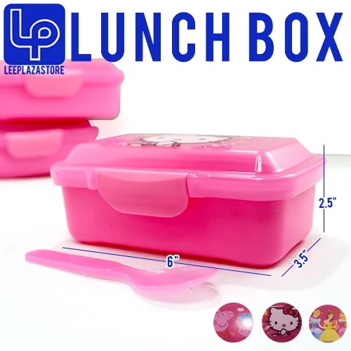 Cartoons Character Lunch Box (Peppa Pig, Hello Kitty Disney Princes ...