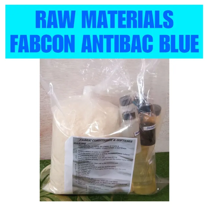 RAW MATERIALS FABCON ANTIBAC BLUE FABRIC CONDITIONER 25 liters yield ...