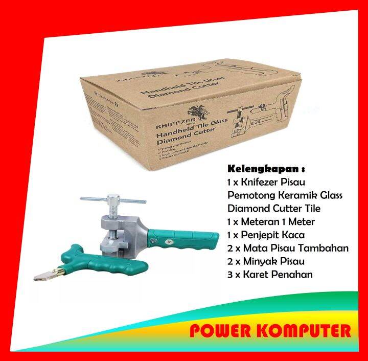 Alat Pemotong Ubin Keramik Kaca 2 In 1 dengan Roda Pisau Penggulung ...