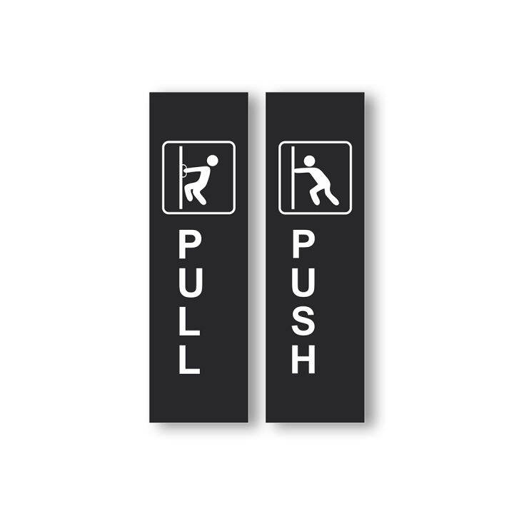 stiker pintu - sticker pull push - pull push door sticker htm | Lazada ...