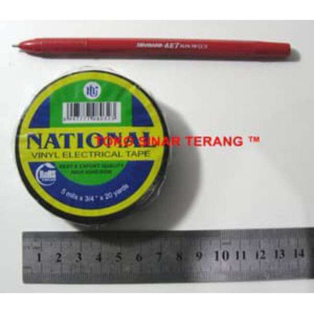 Isolasi NATIONAL HITAM Solasi Kabel Listrik Nasional Tape Grosir Murah ...
