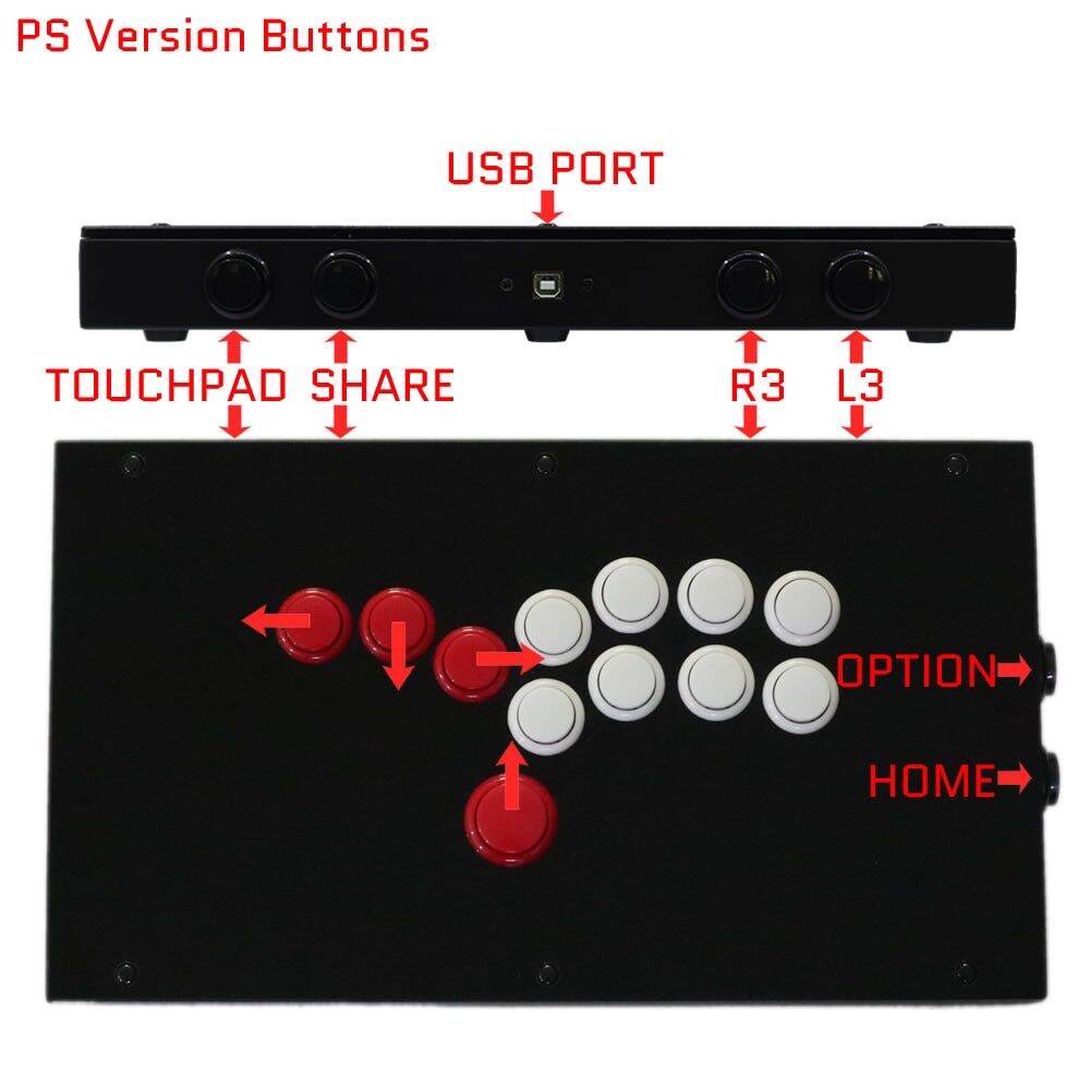 Fightbox F1ปุ่มทั้งหมดสไตล์ Hitbox Joystick Arcade คอนโซลแบบมีจอยสตื๊ก ...