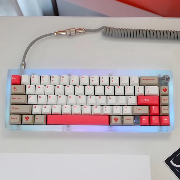 GMK Red Alert Theme Keycaps PBT Dye Sublimation Mechanical Keyboard Key ...