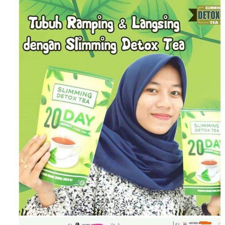 Slimming Detox Tea 10 sachet / green tea / teh diet / Teh Hijau herbal ...