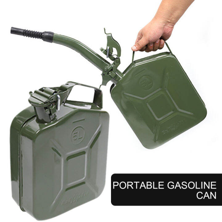 【In Stock】5l Car Metal Jerry Can Thicken Auto Fuel Tank Petrol Cans ...