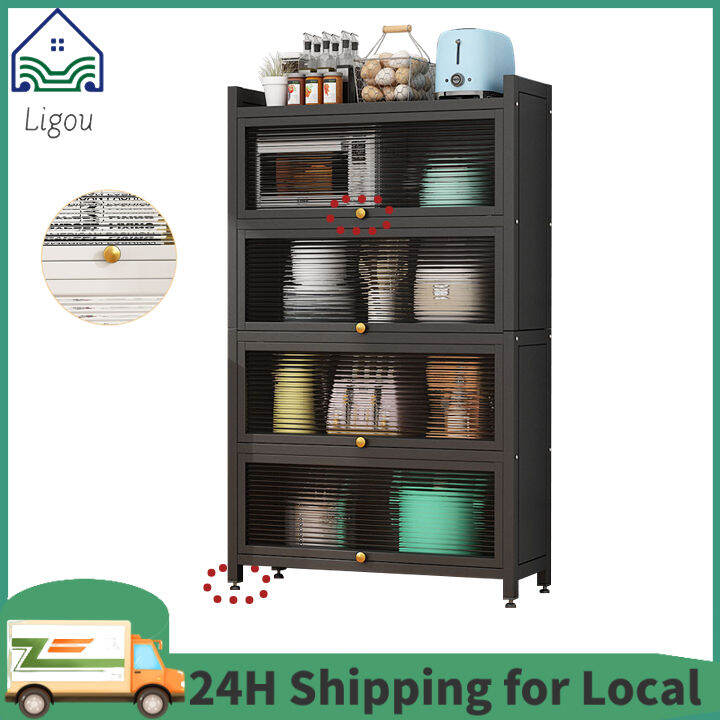 5 Layers Kitchen dust cabinet Carbon Steel Multi-function Kitchen Rack ...