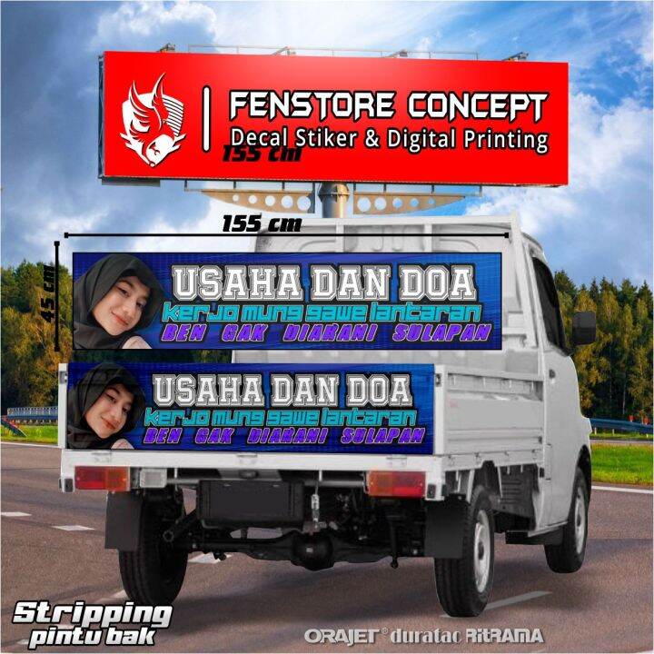 Stiker Decal Pintu Bak Belakang Pick Up Carry/Grandmax/L300, Motif ...
