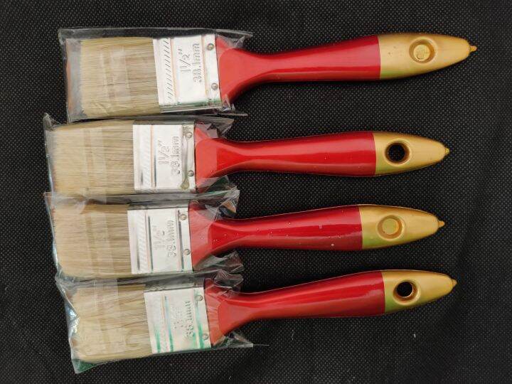 Kuas Cat Tembok 1.5 Inch Rambut Serabut Paint Brush Gagang Modern ...