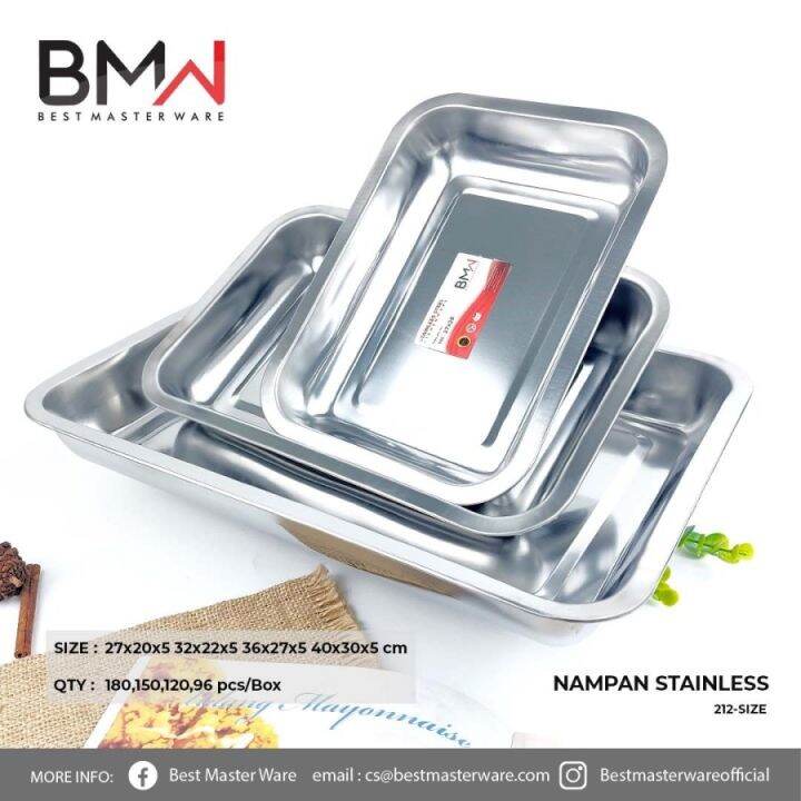 Nampan Stainless Besar Jumbo Persegi Tatakan Minuman | Lazada Indonesia