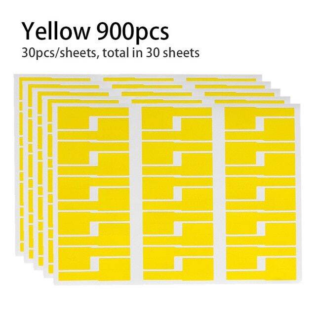 900Pcs Cable Label Sticker Waterproof Network PC UTP Wire Cable Tie ...