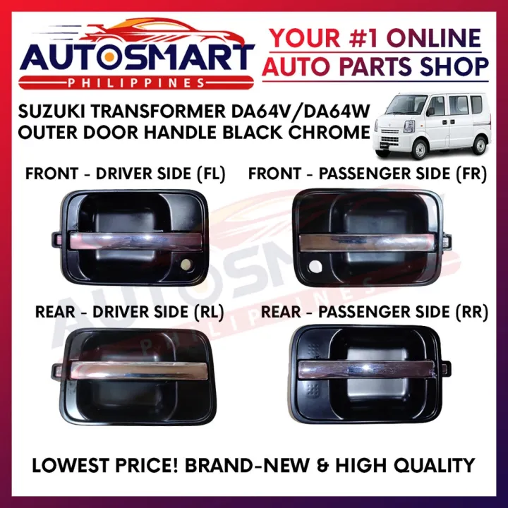 Suzuki Transformer DA64V/DA64W Outer Door Handle Black Chrome Outside ...