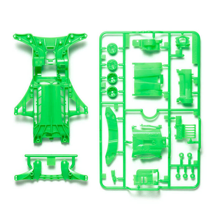 Original tamiya 95476 FM-A Fluorescent-color chassis set green for mini ...
