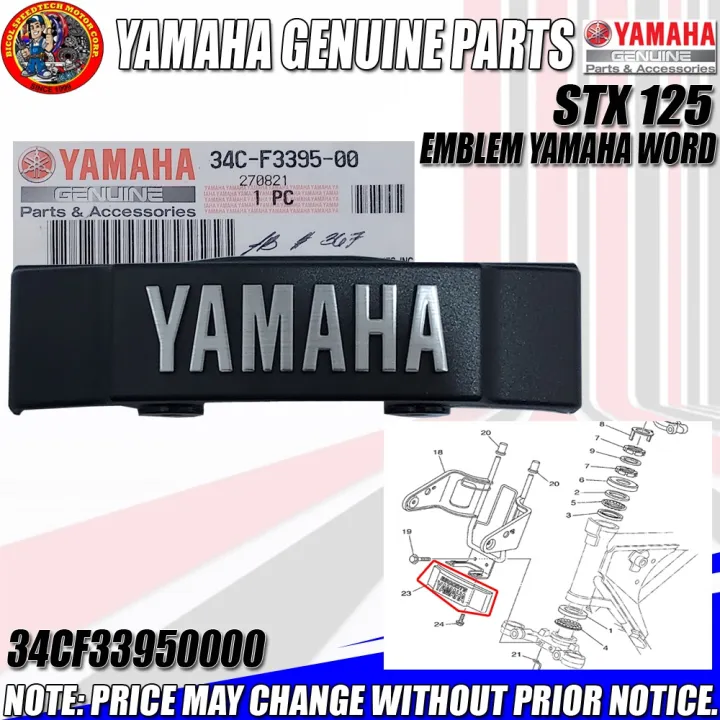 STX 125 EMBLEM YAMAHA WORD (GENUINE 34CF33950100) | Lazada PH
