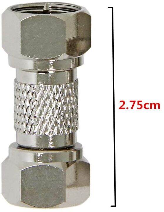 F Type Male to Male Coax Connector double barrel 75 Ohm RG6 Coaxial ...