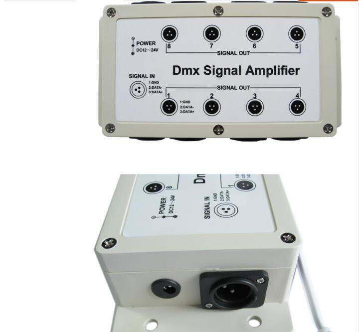 LED Controller DMX 8 Channel Output DMX512 Signal Amplifier Splitter ...