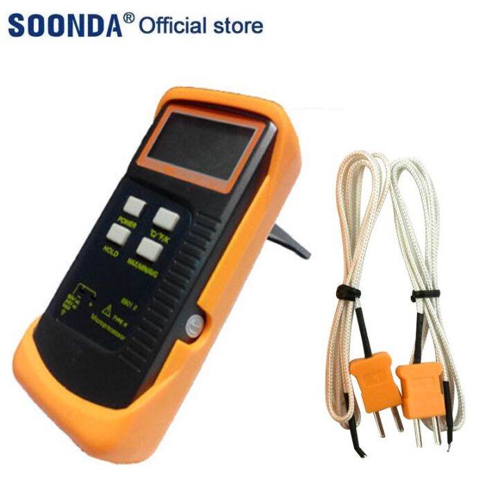 Dual Channel Thermometer Thermocouple Temperature Meter Detector Tester ...