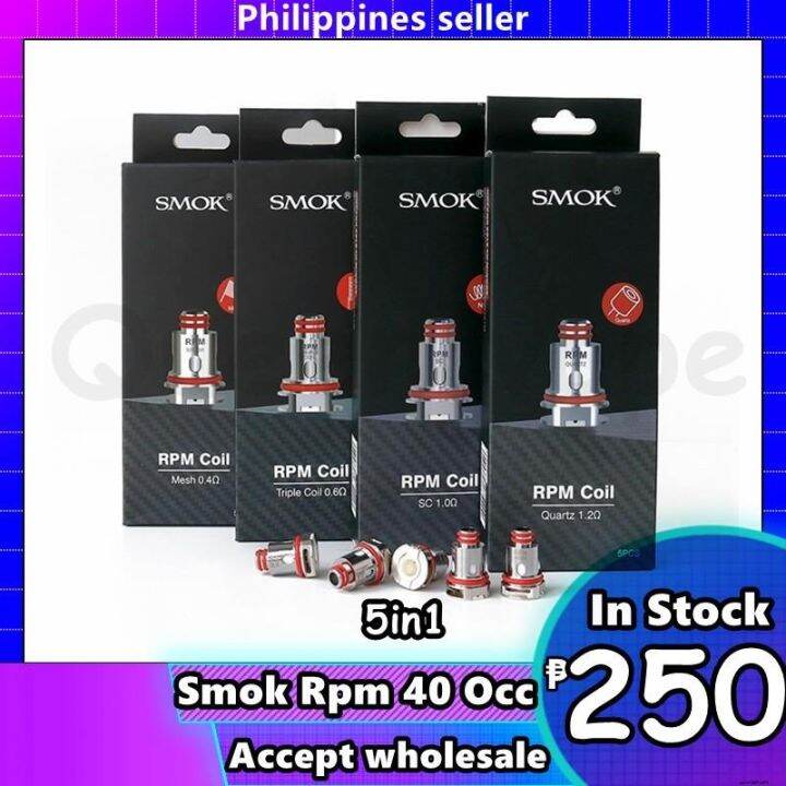 vape smoke 5pcs SMOK RPM 40 Coils NORD 4 Occ Mesh Coil mesh 0.4/0.6 OHM ...