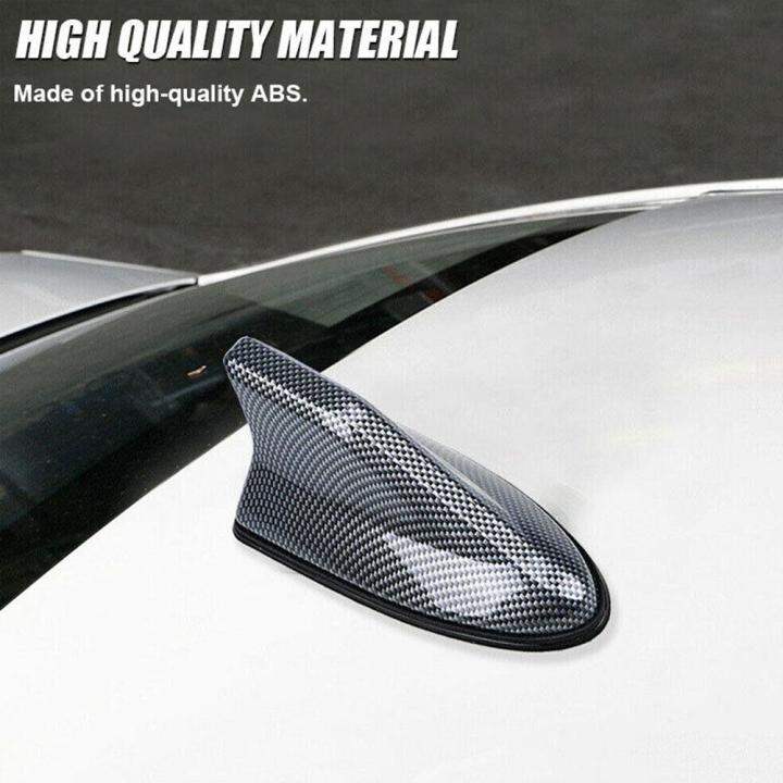 Universal Carbon Fiber Look Car Roof Top Mount Shark Antenna Toppers ...