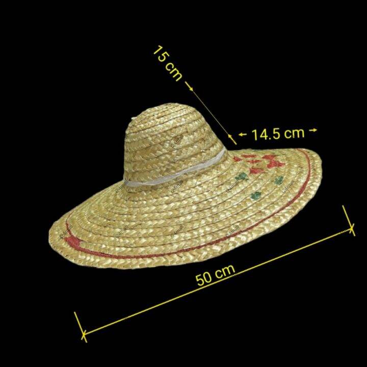 Big Grass Straw Farmer Hat Cap / Topi Rumput Jerami Petani | Lazada