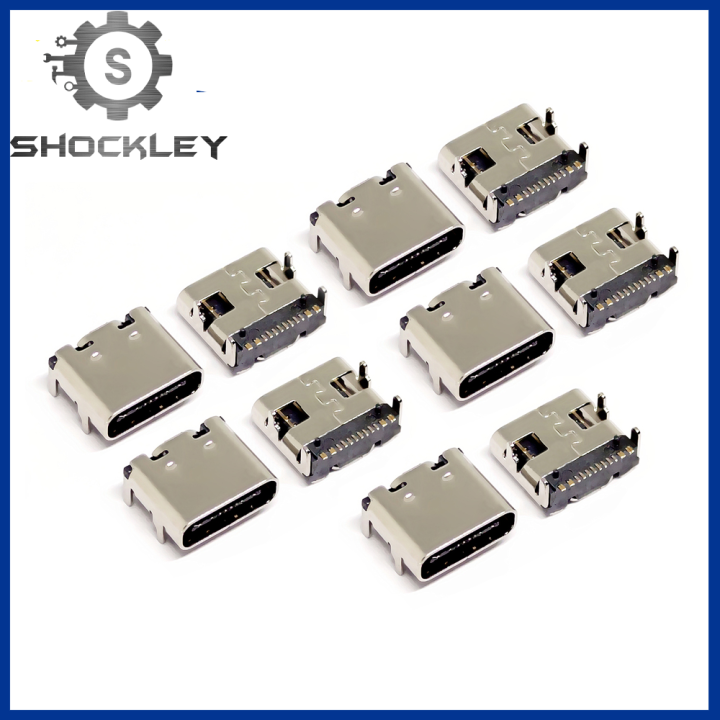Shockley Usb 31 Type C 16 Pin Female Connector For Mobile Phone Charging Port Charging Socket