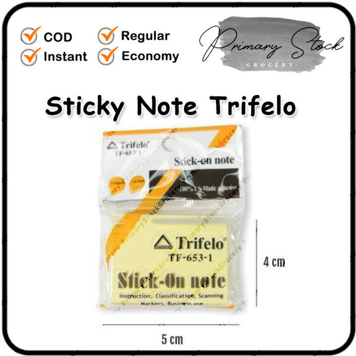 Sticky Note Persegi Kertas Memo Polos Paper Mini Memopad Trifelo 100 ...