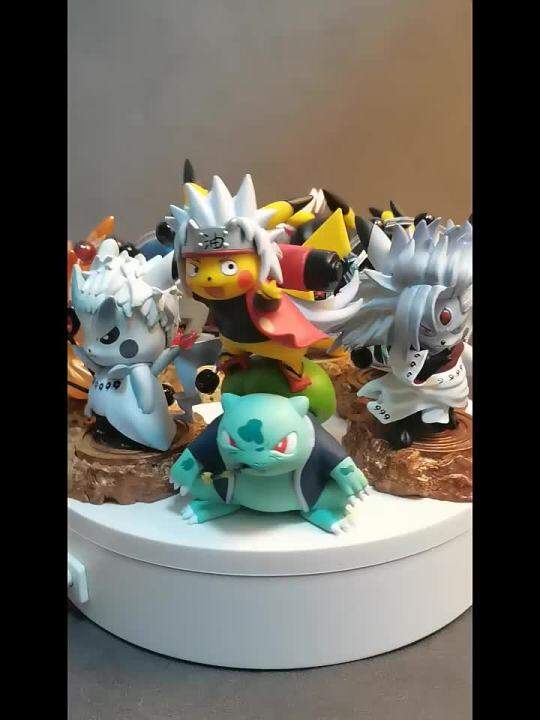 New 24 Style Pokemon Pikachu Cosplay NARUTO Anime Figure Sasuke Kakashi ...