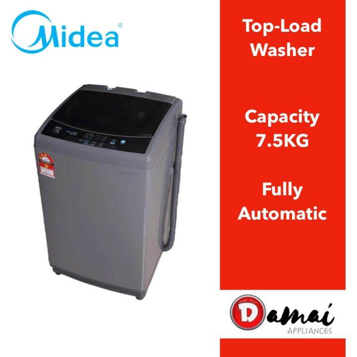Midea 7.5kg Top Load Fully Automatic Washer Washing Machine MFW-EC750 ...