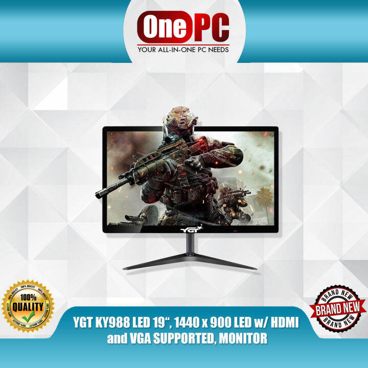 YGT KY988 LED 19“, 1440 x 900 LED w/ HDMI and VGA SUPPORTED, MONITOR ...
