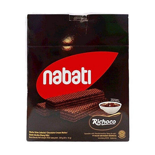Bánh Sôcôla (Dạng Xốp) Richoco Nabati Chocolate (Hộp 20 thanh x 16g ...