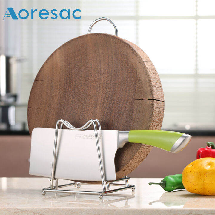 Stainless Steel Cutting Board Holder Chopping Board Stand Rack Kitchen ...
