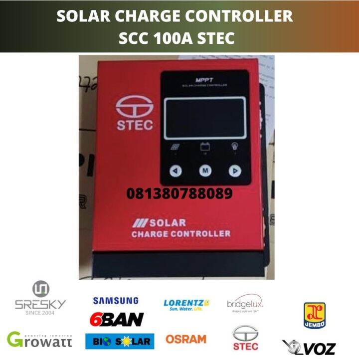 MPPT STEC 100A SOLAR CHARGE CONTROLLER SCC 100 A | Lazada Indonesia