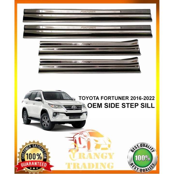 Toyota Fortuner 2016 to 2023 OEM Side Stepsill / Step sill Stainless V1 ...