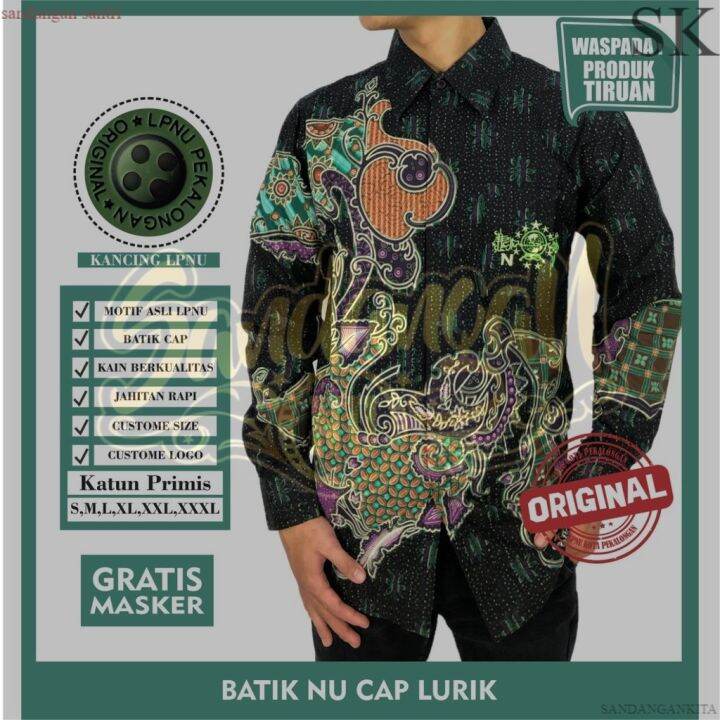 Kemaja NU Nahdlatul Ulama Kemeja Batik NU Cap Lurik Batik NU LPNU ...