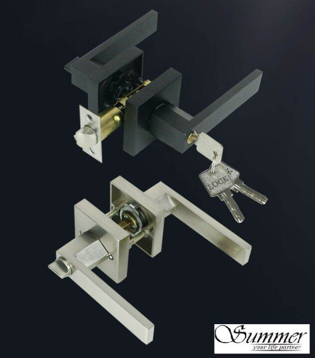 Door Lock Handle Lock Interior/ Bathroom Three-Bar Spherical Lock(Clear ...