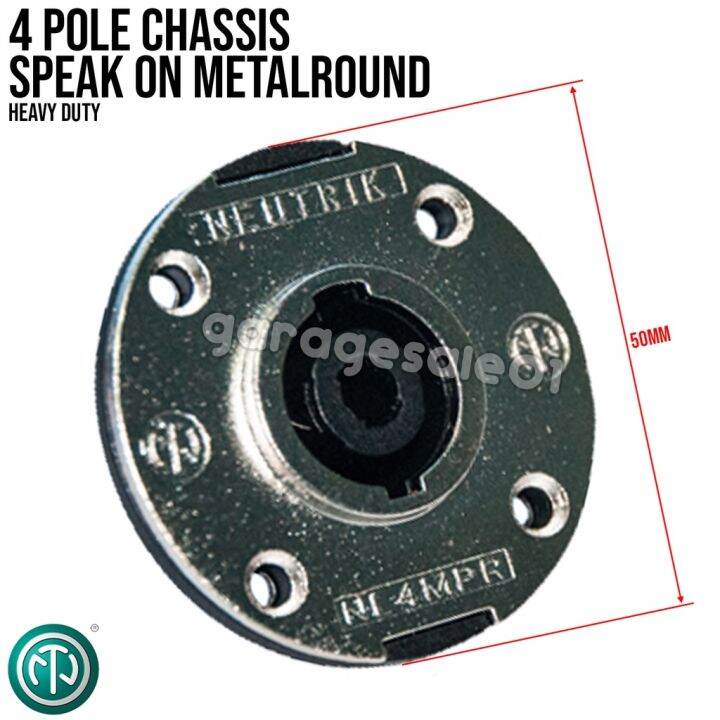 ⚡NEUTRIK 4 Pole Chassis speak on metal speakon⚡ | Lazada PH